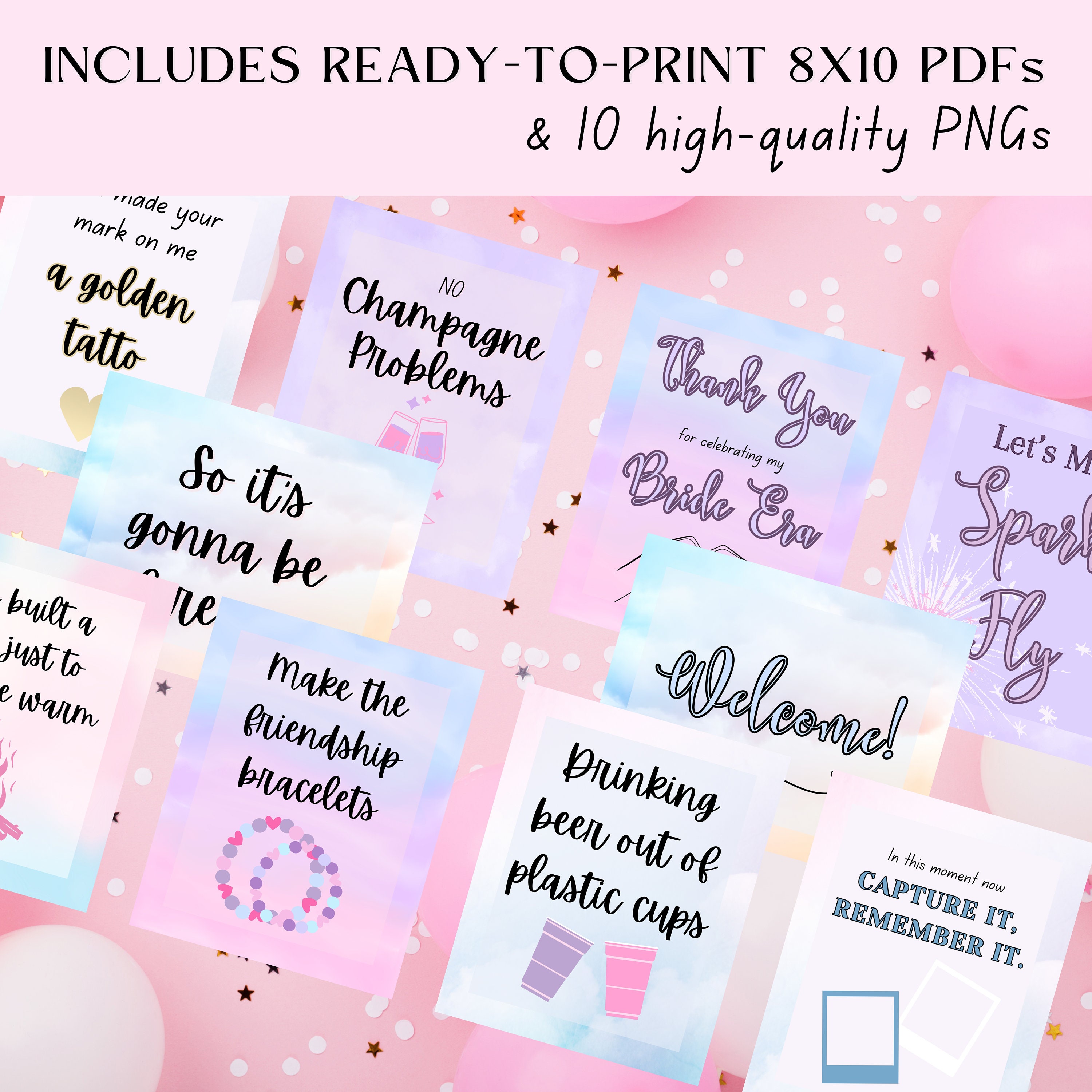 Taylor Swift Party Signs | Eras Party Décor | Eras Party | Taylor Swift ...