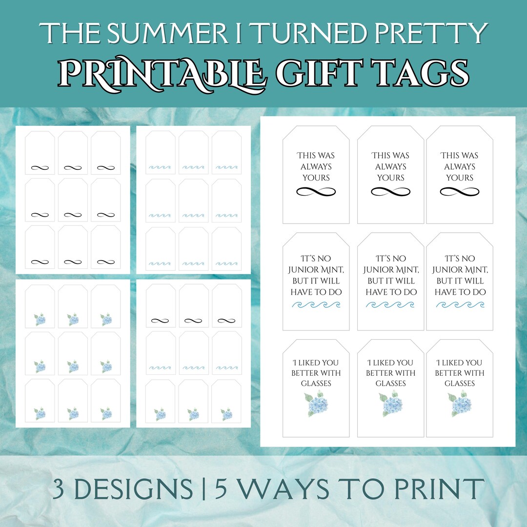 TSITP Party Favor Tags | Printable Gift Tags | TSITP Party Décor | the ...