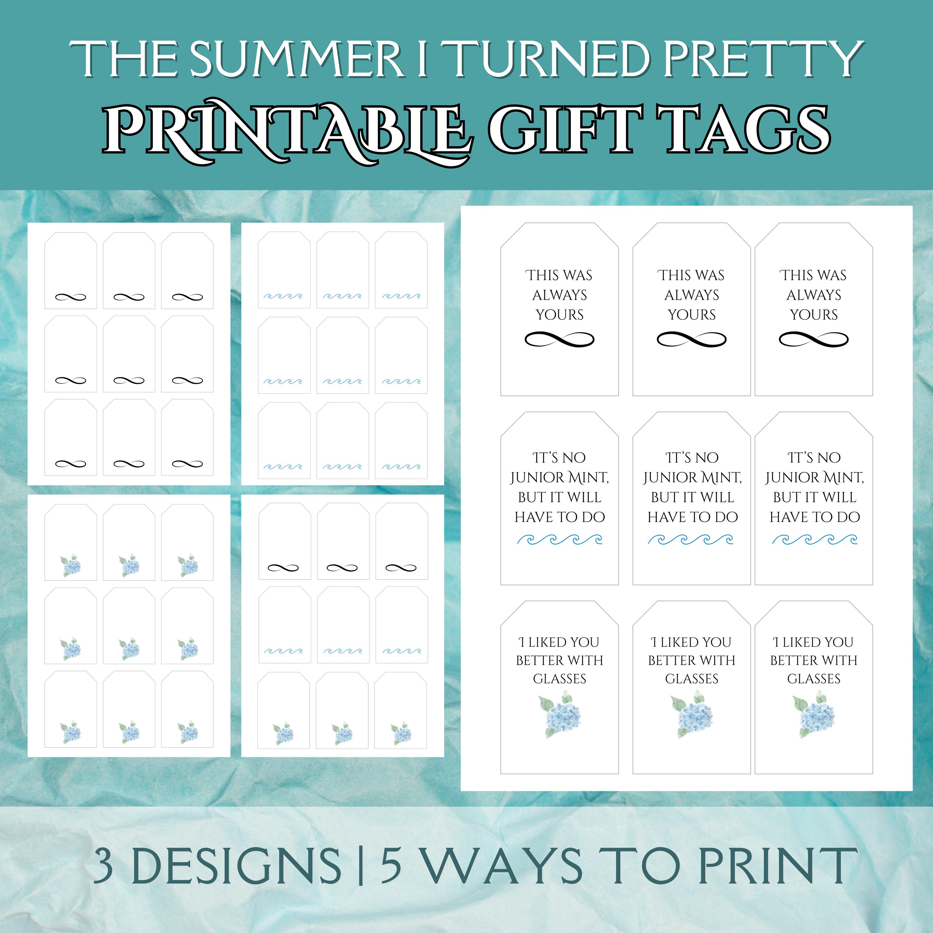 TSITP Party Favor Tags | Printable Gift Tags | TSITP Party Décor | the ...