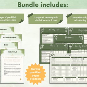 Editable and Printable Cleaning Planner, Templates With Cleaning ...