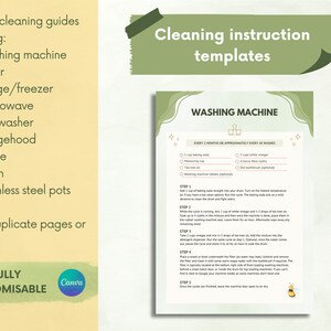 Editable and Printable Cleaning Planner, Templates With Cleaning ...
