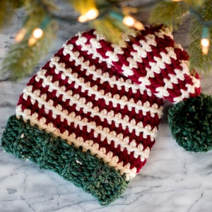Christmas Crochet Santa Elf Hat Pattern / Adult Child Size / Pdf ...