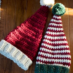 Christmas Crochet Santa Elf Hat Pattern / Adult Child Size / Pdf ...