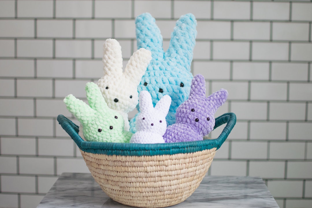 Crochet Peep Bunny Pattern / NO SEW / Amigurumi Easter Plushie / Easy ...