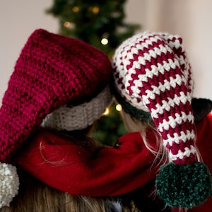 Christmas Crochet Santa Elf Hat Pattern / Adult Child Size / Pdf ...