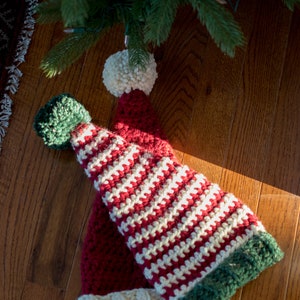 Christmas Crochet Santa Elf Hat Pattern / Adult Child Size / Pdf ...