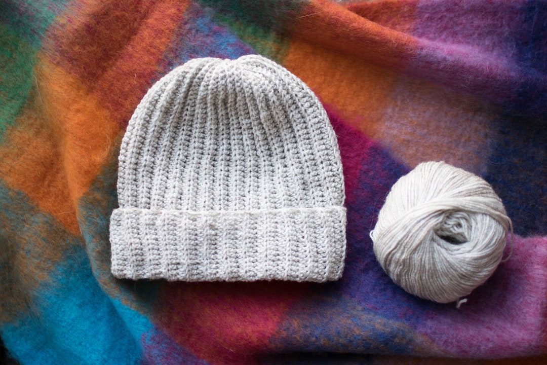 Crochet Ribbed Hat Pattern / Knit Look / Easy Step by Step Photos / Pdf ...