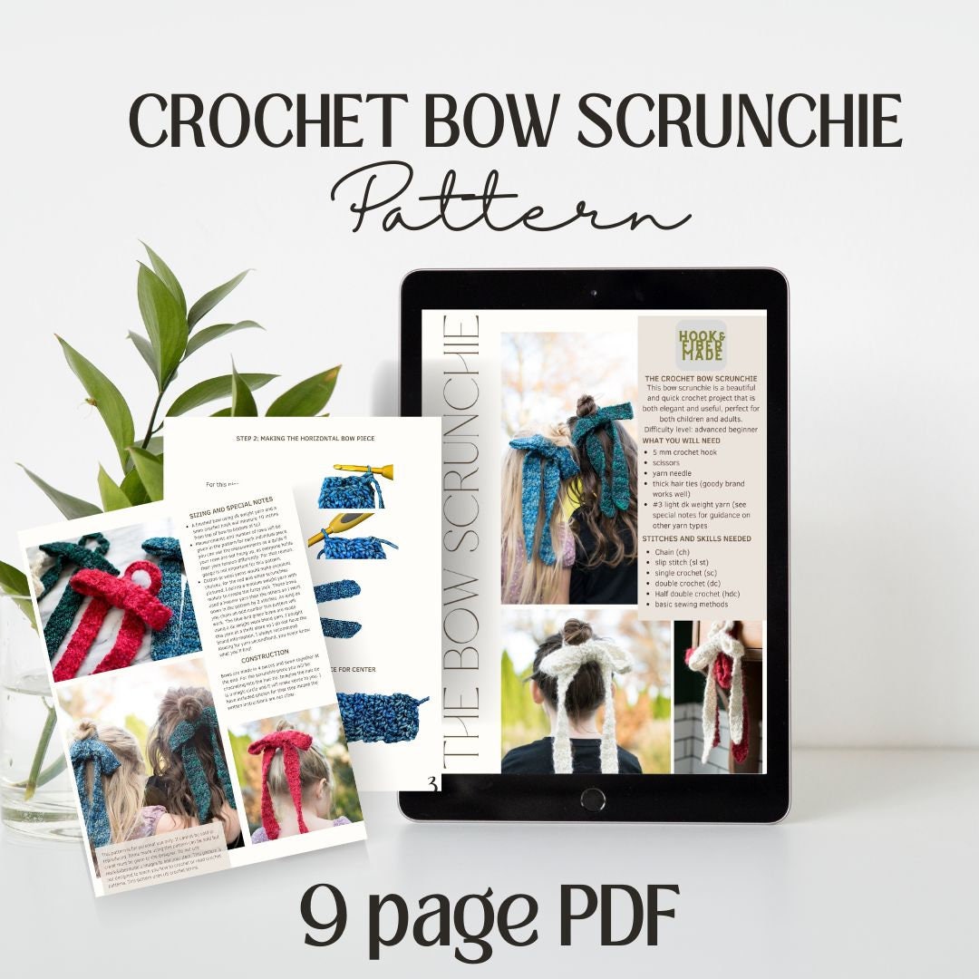 Crochet Bow Pattern / Coquette Hair Ribbon / Step by Step Instruction ...