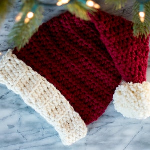 Christmas Crochet Santa Elf Hat Pattern / Adult Child Size / Pdf ...