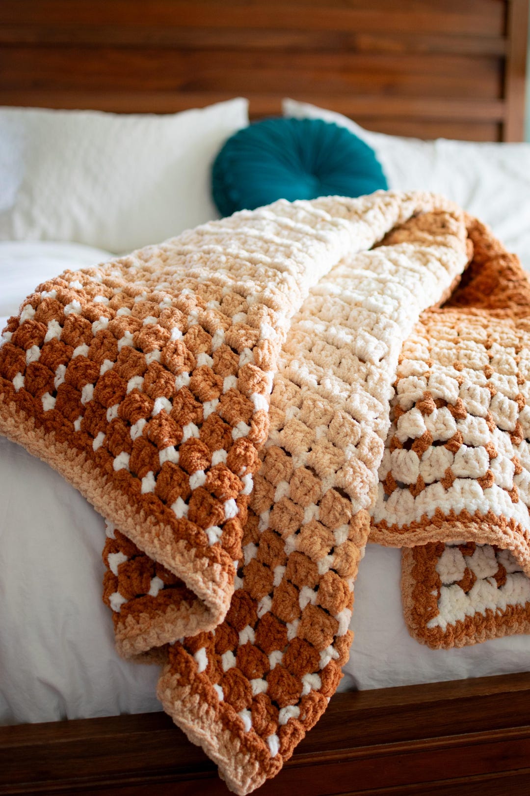 CROCHET PATTERN & Photo Tutorial / Chunky Modern Crochet Blanket / the ...