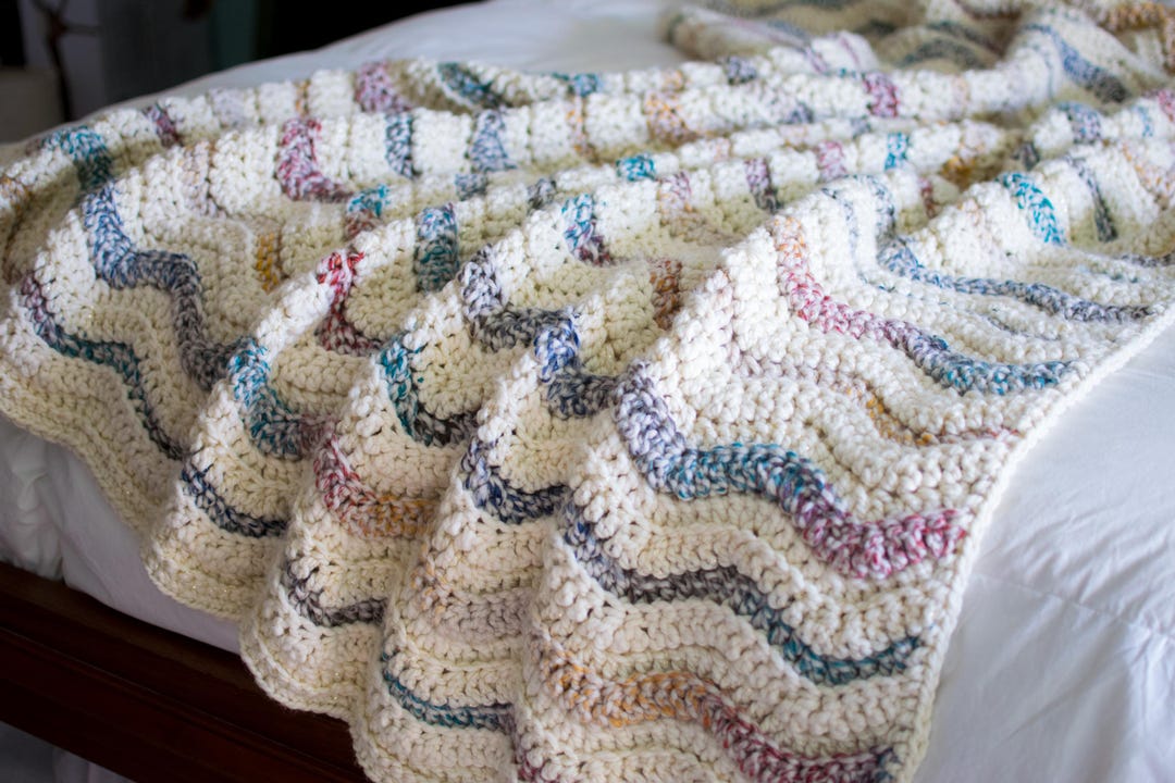 CROCHET PATTERN & Photo Tutorial / Chunky Modern Crochet Blanket / the ...