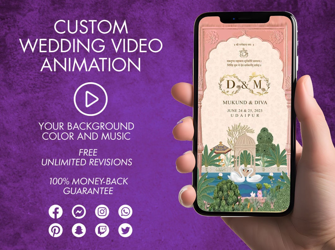 Animated Wedding Invitation Video, Invitation Card, Wedding Invite ...