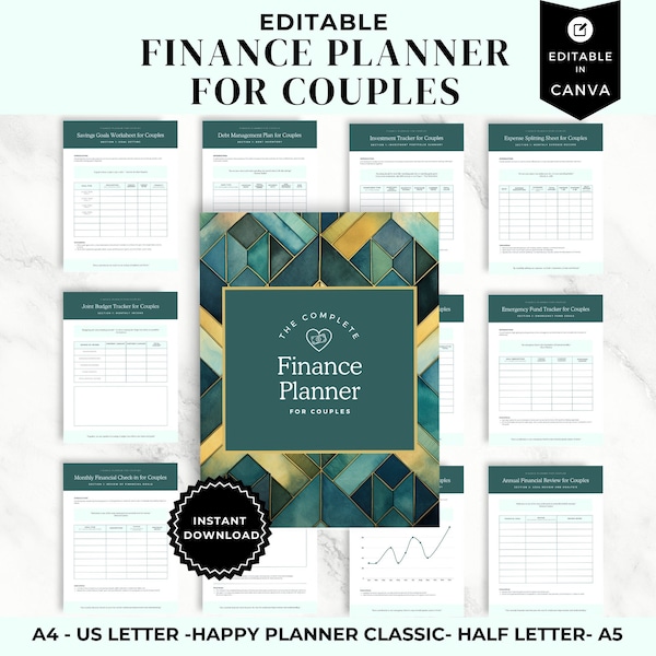 Couples Budget Planner Book - Etsy