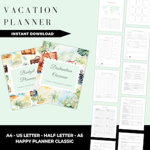 Family Vacation Planner | Travel Planner Printable | Trip Planning ...