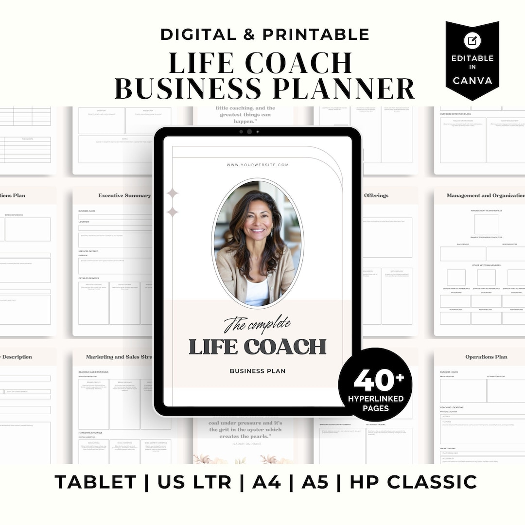 Life Coach Business Plan Template | Canva Templates | Goal Planning ...