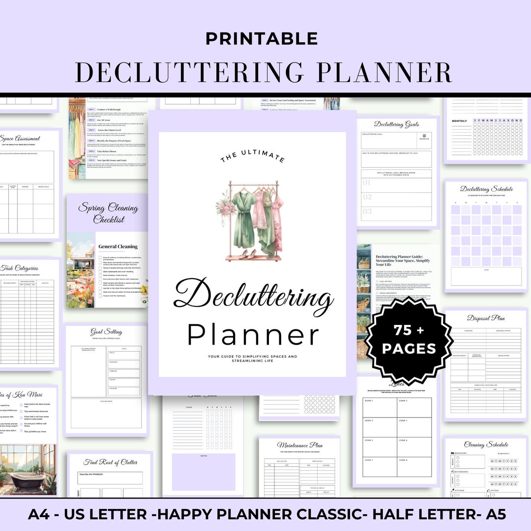 All in One Declutter Planner | Printable Decluttering Planner ...
