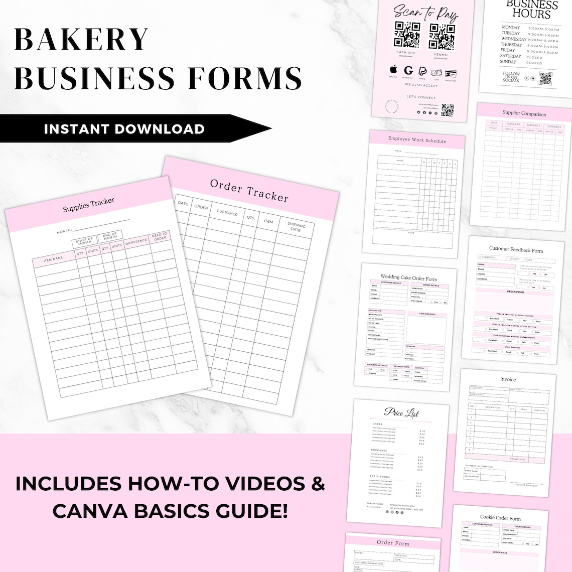 Home Bakery Business Bakery Shop Planner Startup Business Plan Template ...