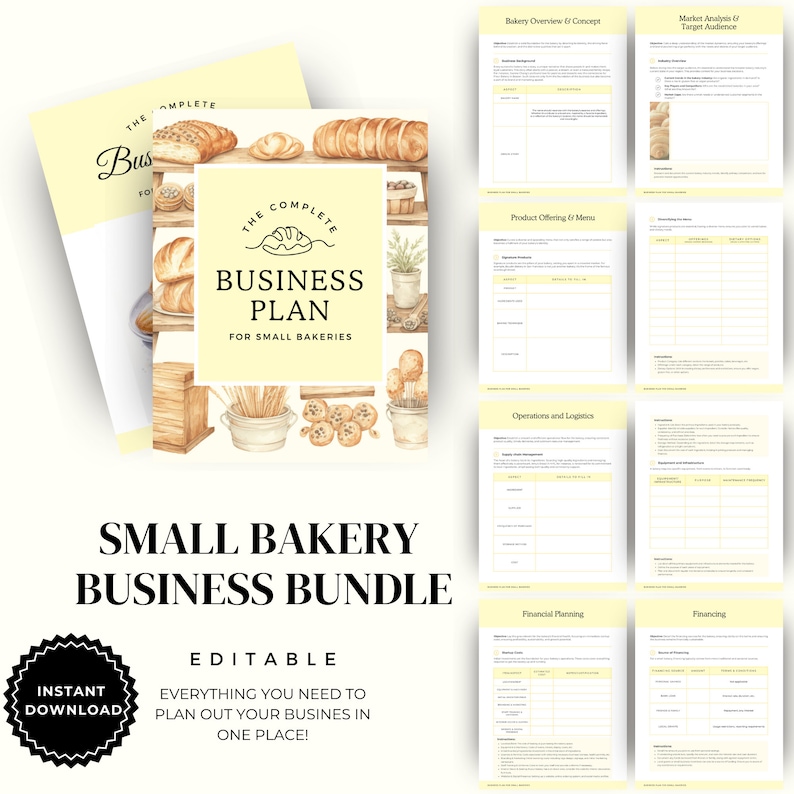 Home Bakery Business Planner | Bakery Shop Planner | Startup Business ...