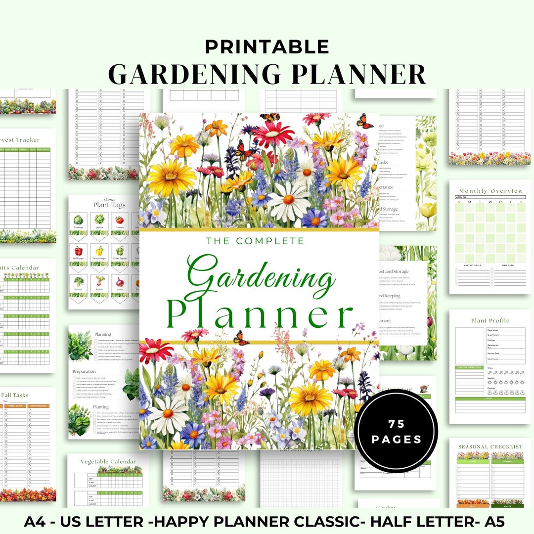 Printable Garden Planner |garden Organizer | Square Foot Garden Planner ...