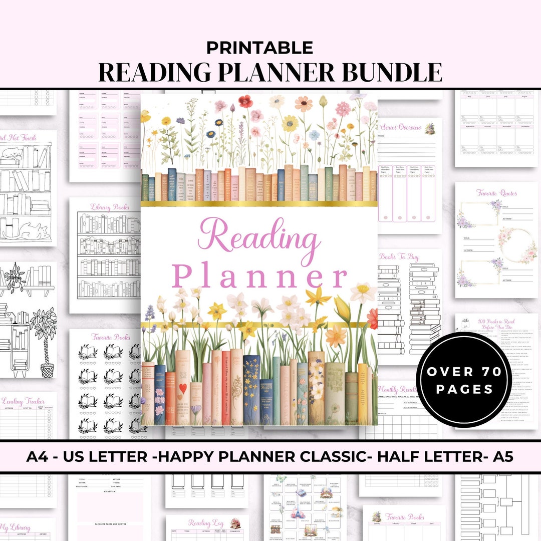 Printable Reading Planner | Printable Reading Challenge | Book Review ...
