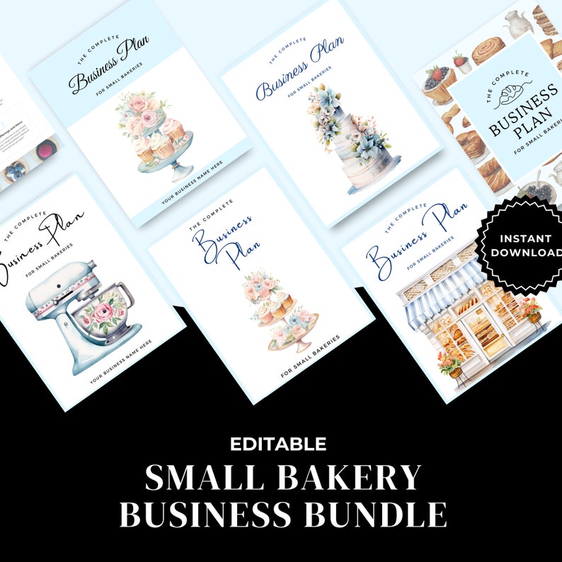 Small Bakery Business Planner | Bakery Shop Planner | Startup Business ...