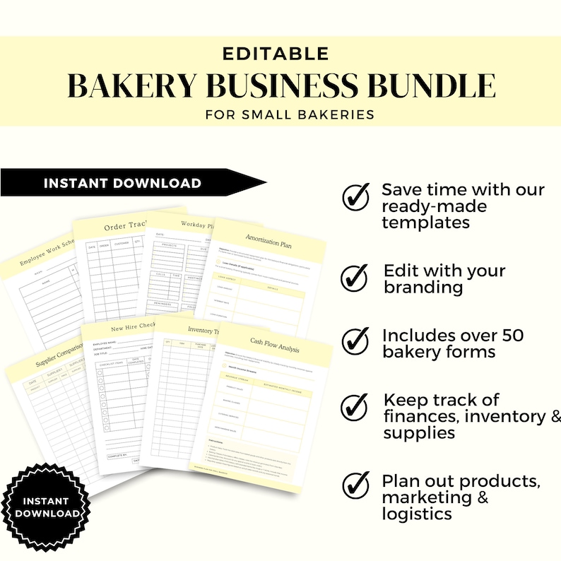 Home Bakery Business Planner | Bakery Shop Planner | Startup Business ...