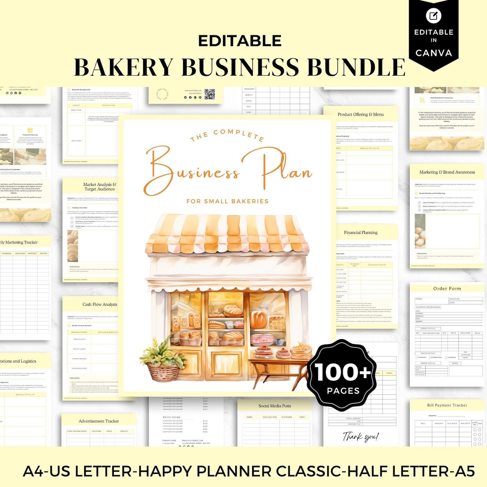 Home Bakery Business Planner | Bakery Shop Planner | Startup Business ...