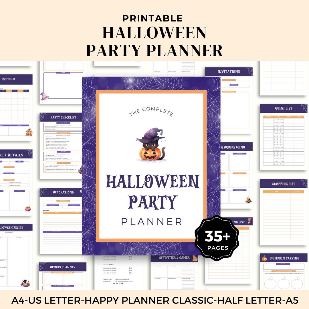 Printable Halloween Party Planner Halloween Planner Halloween Party ...