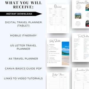 Editable Travel Itinerary Template | Mobile Travel Itinerary | Travel ...