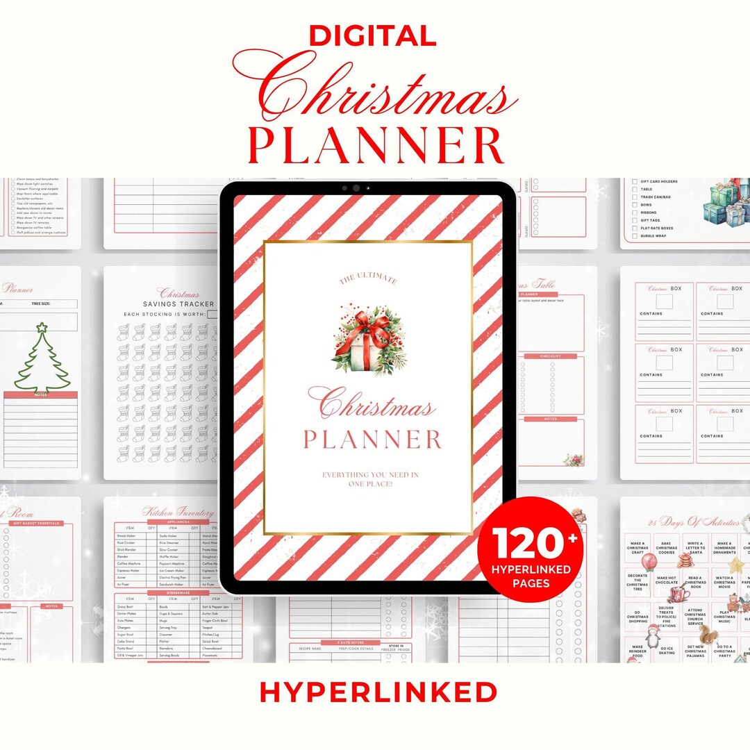 Digital Christmas Planner | Christmas to Do List | Holiday Planner ...