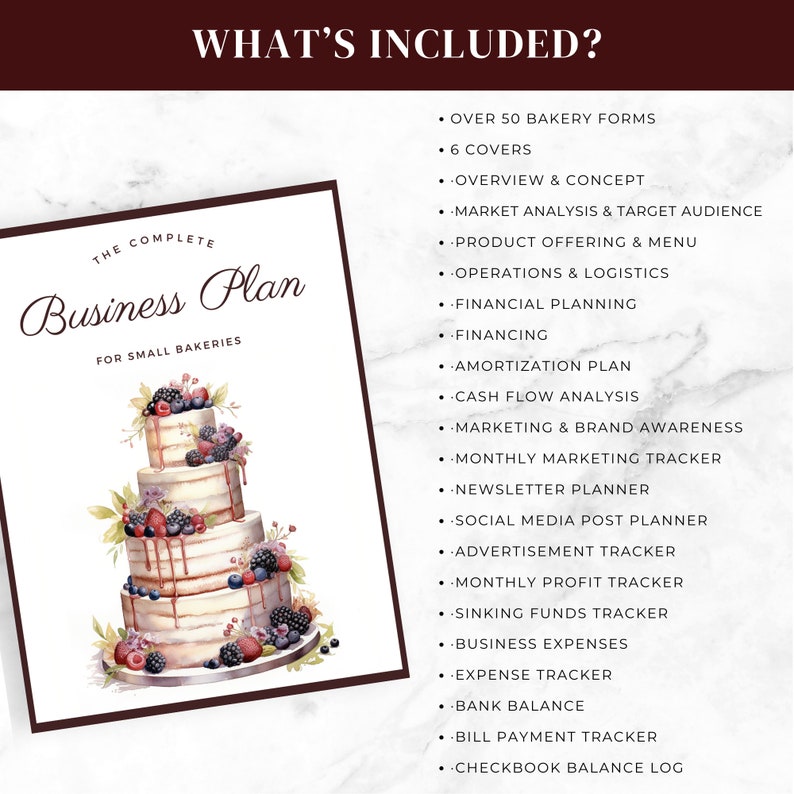 Home Bakery Business Planner | Bakery Shop Planner | Startup Business ...