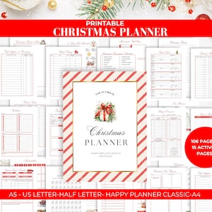 Christmas Planner Printable, Holiday Planner, Christmas Gift List, Meal ...