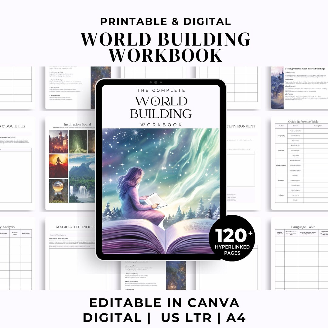 World Building Workbook | Author Planner | World Building Worksheets ...