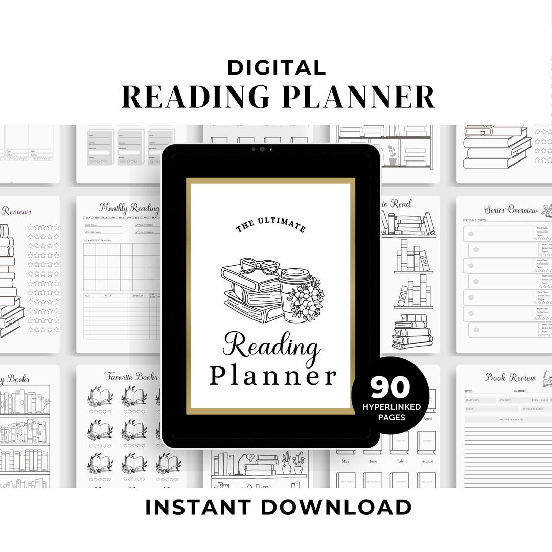 Digital Reading Planner | Reading Tracker | Reading Journal | Book ...