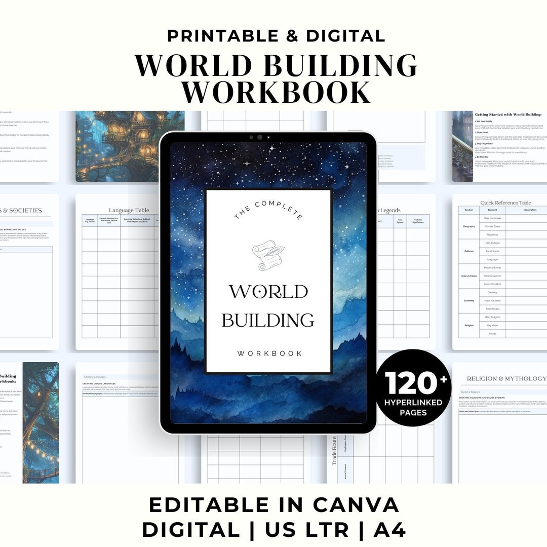 Editable World Building Workbook | Historical Fiction Planner | World ...