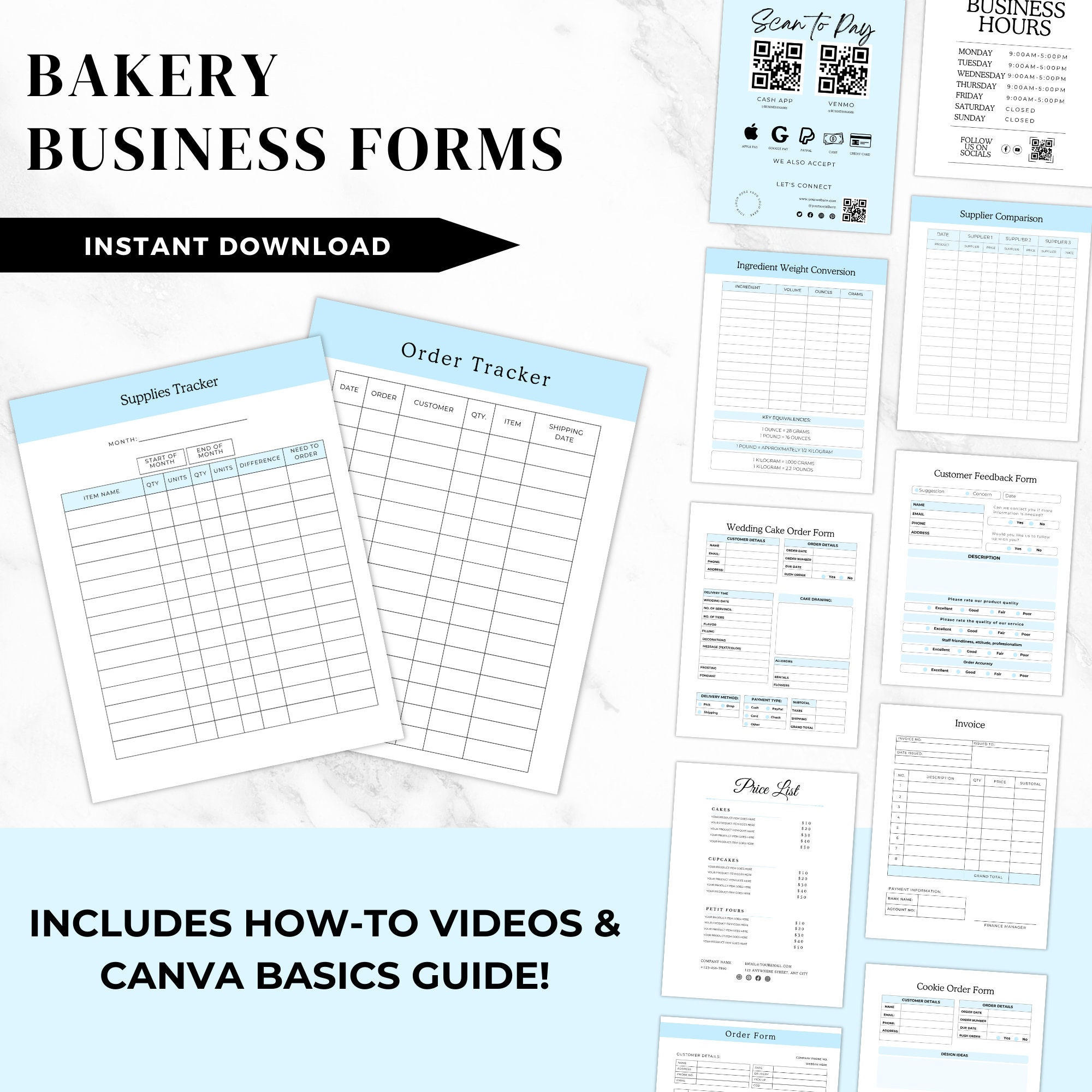 Small Bakery Business Planner | Bakery Shop Planner | Startup Business ...