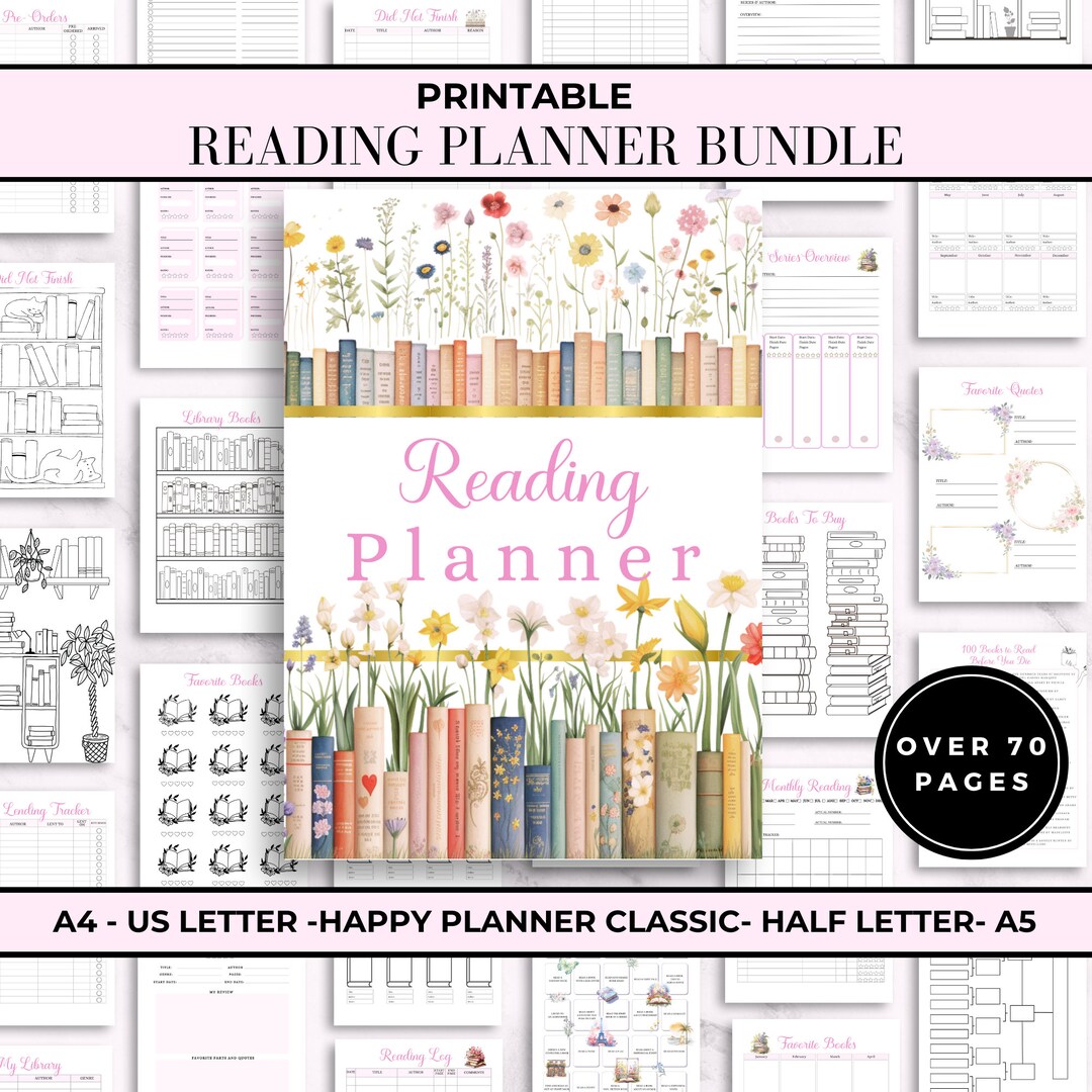 Printable Reading Planner Printable Reading Challenge Book Review ...