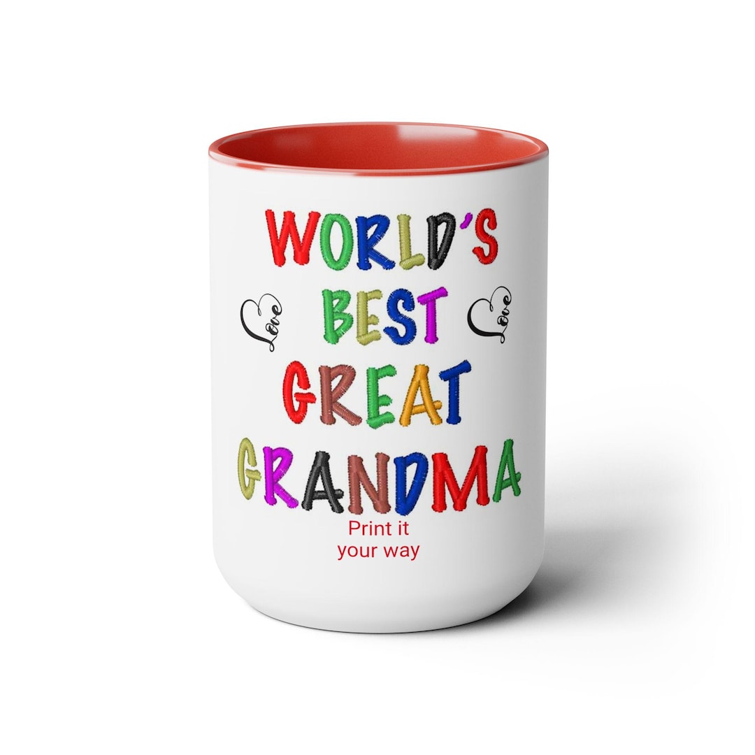 Personalize Great Grandma Coffee Cup, Best Great Grandma Cup, Gift for ...