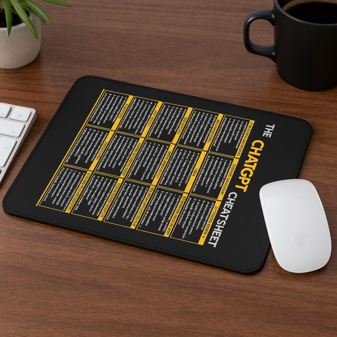 Personalized Desk Mat, Chatgpt Cheat Sheet, Non-slip Mouse Pad - Etsy