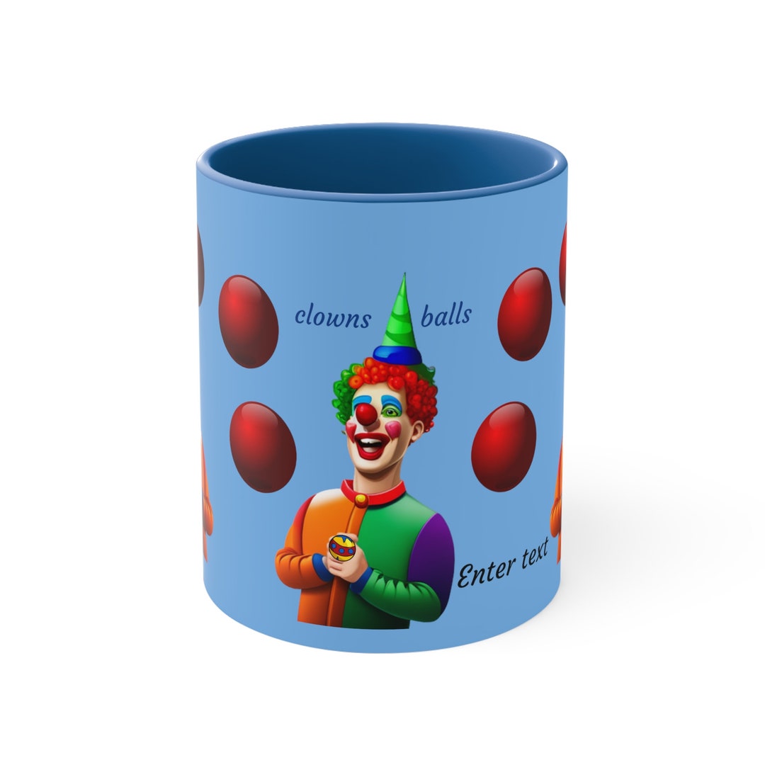 Clown and Balls Coffee Mug: Personalized Birthday Party Gift - Etsy