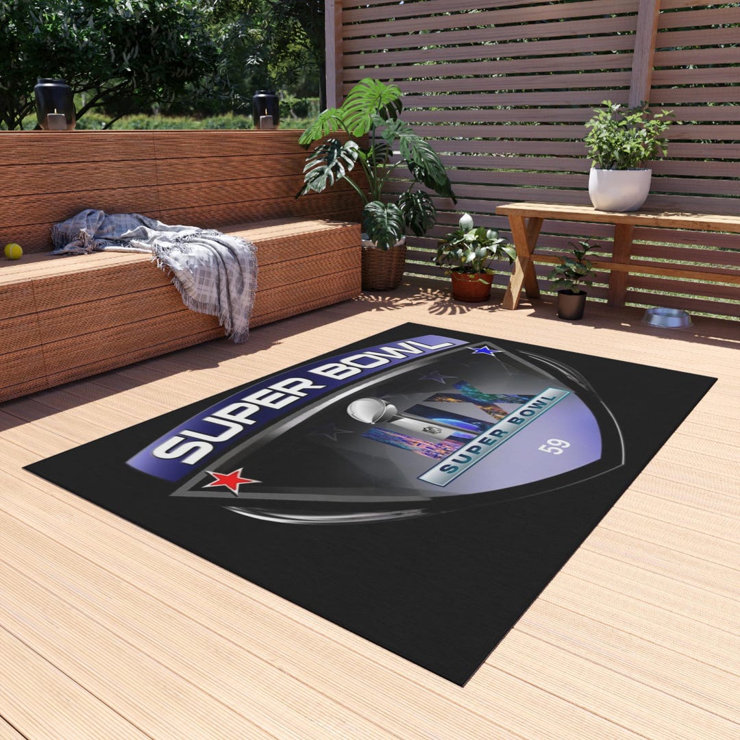 Super Bowl Outdoor Rug: Sports Fan Tailgating Mat - Etsy
