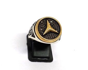 Fancy Ring/925 Sterling Silver Ring/mercede BENZ Ring/fine Silver Ring ...