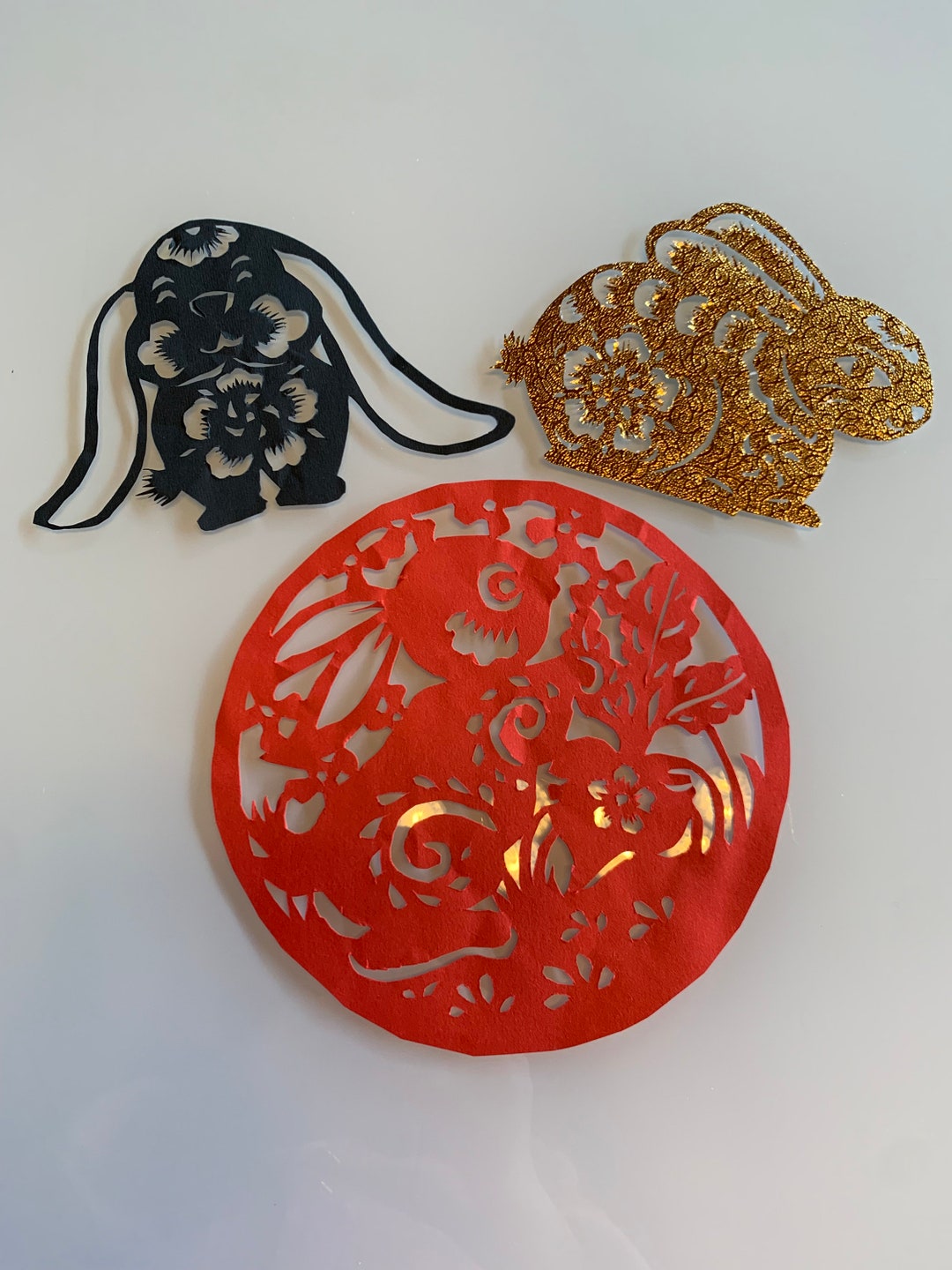 Hand Made Rabbit Paper Cutting Art / Paper Cut - Etsy