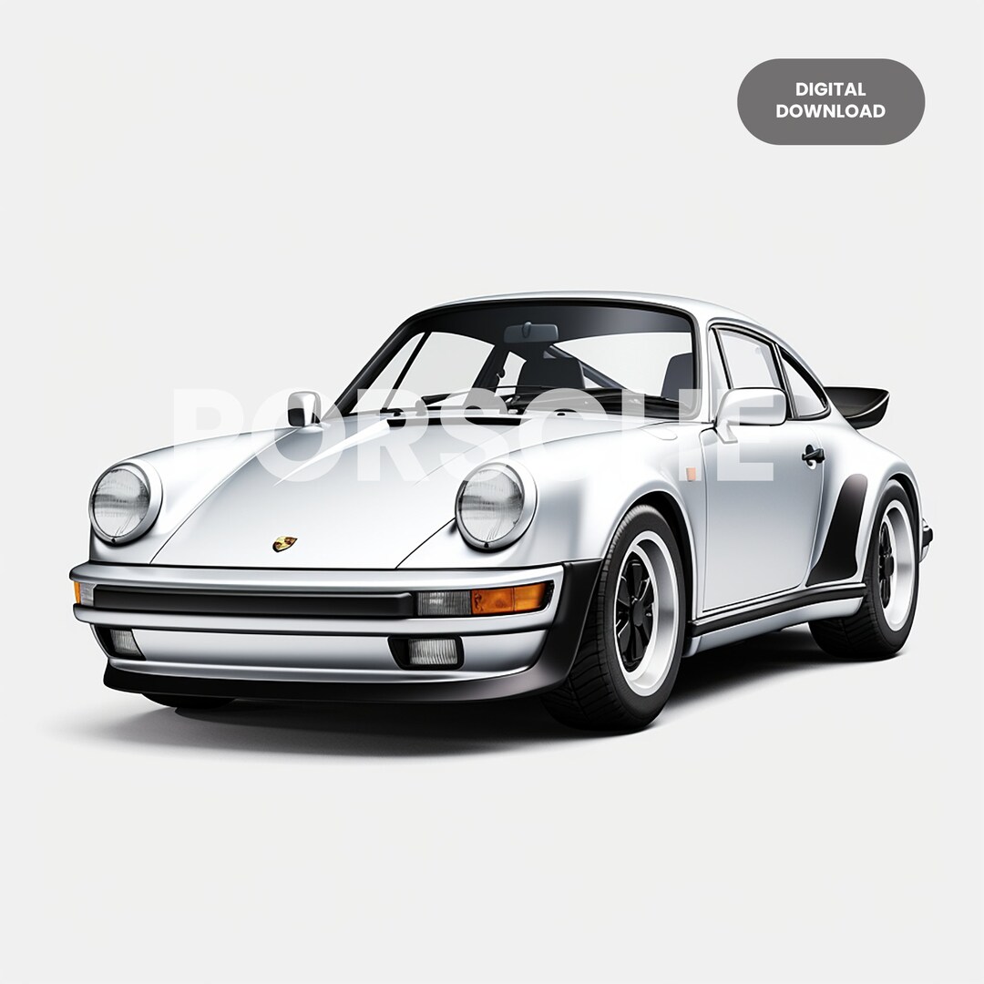 Illustration of a Porsche 911 Turbo - Digital Art - AI Generated - Etsy