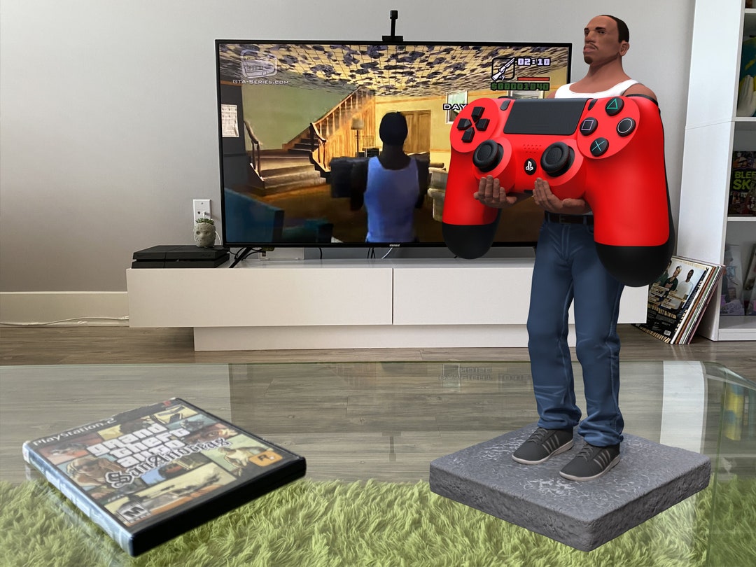 3D STL File CJ GTA San Andreas Controller Stand, High-res Gaming Desk ...