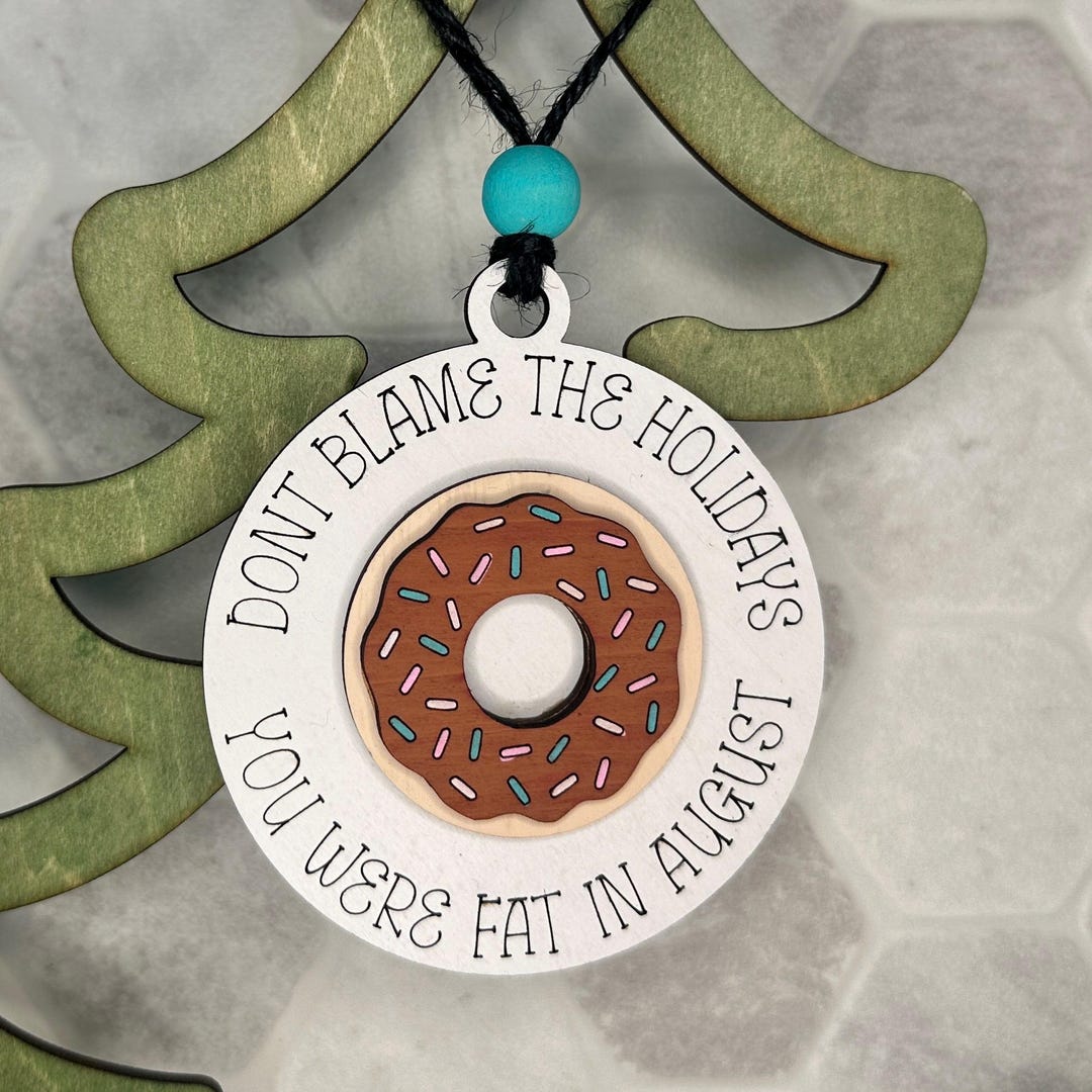 Fat in August Donut Ornament - Etsy