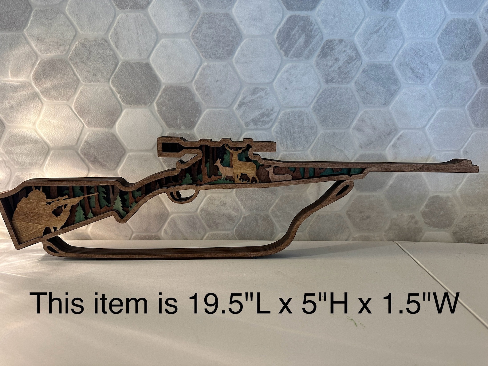 Hunting Rifle 3D Layered Wood Decor - Etsy