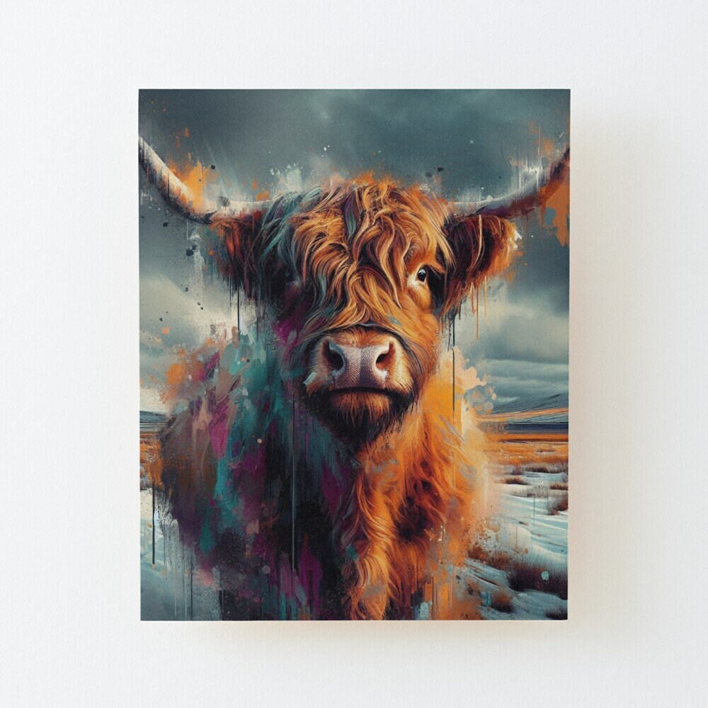 Abstract Moo Stunning Highland Cow Art Print - Etsy