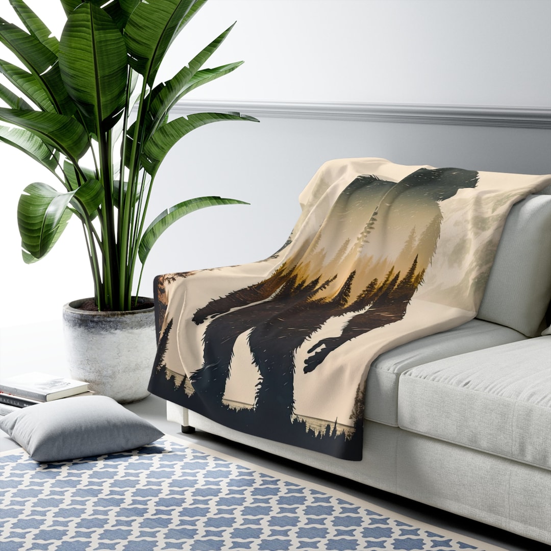 Bigfoot, Sasquatch, Bigfoot Blanket, Bigfoot Gifts, Sherpa Fleece ...