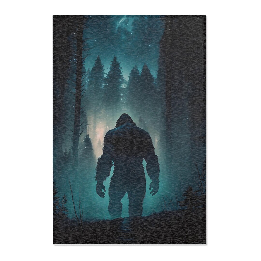 Bigfoot, Bigfoot Rug, B, Bigfoot Carpet, Bigfoot Gifts, Sasquatch ...